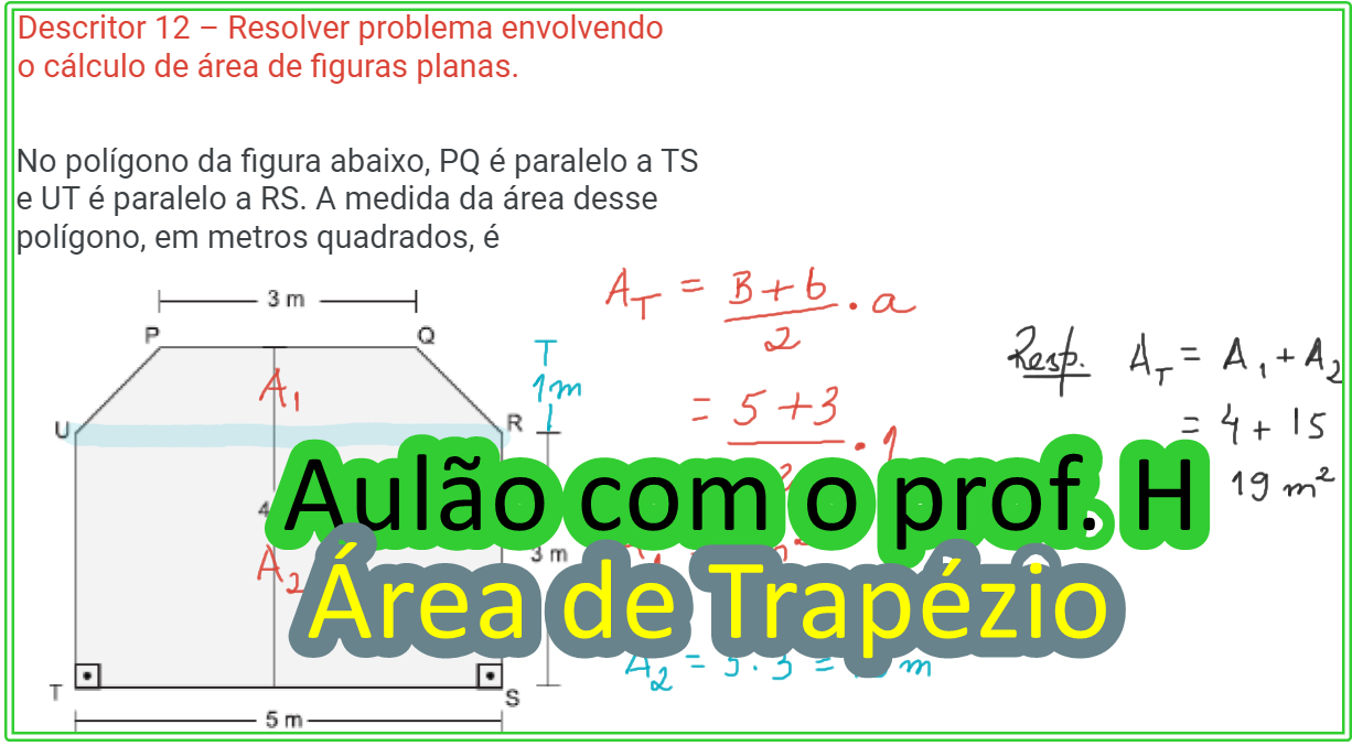 área Do Trapézio Exercícios - GITEDU