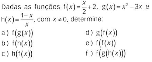 Composição de funções - Blog do Prof. H